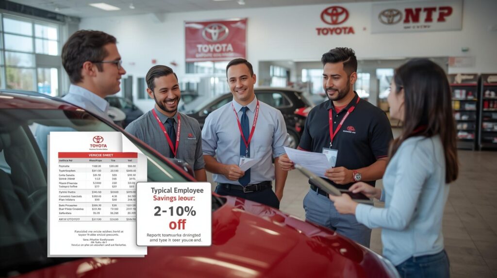 how much is toyota employee discount 2026